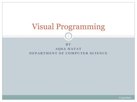 visual programming lecture ppt