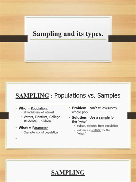 Lec 11 Sampling And Its Types Pdf Sampling Statistics Standard Deviation