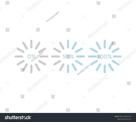 Loading Indicator Progress Bar Percentage Meter Stock Vector Royalty