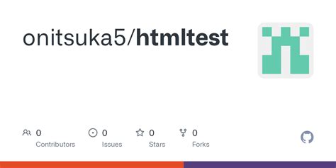 GitHub Onitsuka5 Htmltest