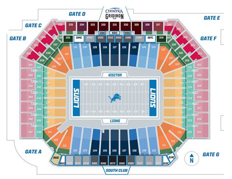 Lions Seating Chart Ford Field Pe