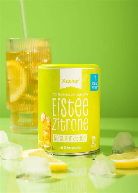 Eistee Zitrone Getränkepulver Zuckerarm Mit Süßungsmittel