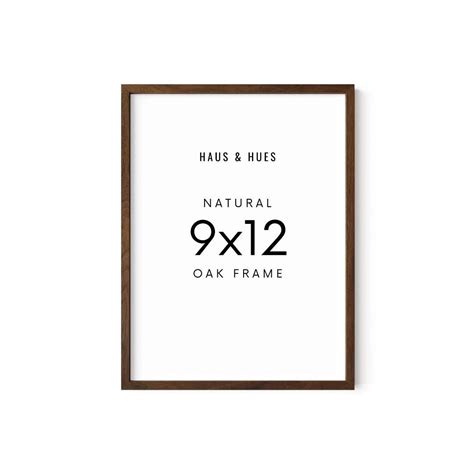 Natural Oak Wood 9x12 Picture Frame Haus And Hues Etsy