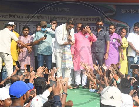 image of bengali actor mp dev alias deepak adhikari held a public
