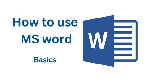 Microsoft Word Basics For Beginners Ms Word Basics Youtube
