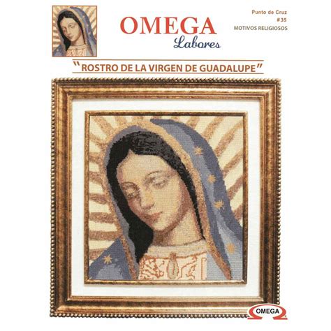 Kit Para Bordar En Punto De Cruz Marca Omega Rostro Virgen De Guadalu