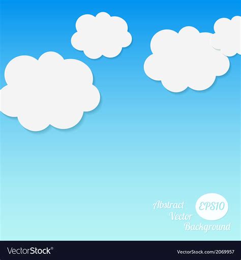 Abstract Background Stylized Clouds Royalty Free Vector
