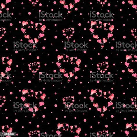 낭만적인 장식 요소의 수채화 매끄러운 패턴입니다 엽서 포스터 스크랩북 초대장 배경 인쇄물 벽지 직물 섬유 포장용 2월에 대한 스톡 벡터 아트 및 기타 이미지 Istock