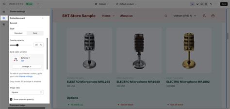 Theme Settings Electro Theme