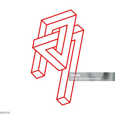 Impossible Shapes Logo Optical Illusion Linear Infinite Object Abstract Eternal Geometric Figure