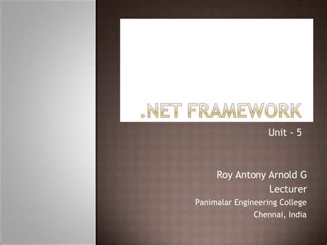 Dot Net Framework Pps