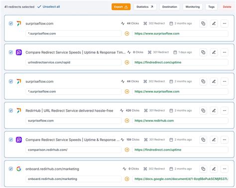 Manage Redirects Redirhub