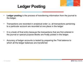 Ledger Posting Of Transciption And The Financial Accounting PPTX Business Accounting