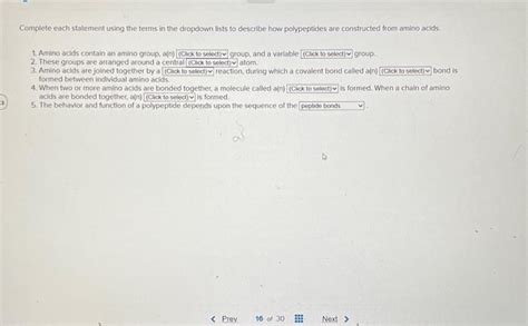 solved complete each statement using the terms in the