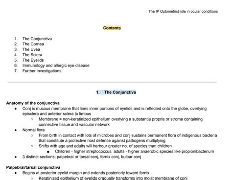 Home Optometry Notes
