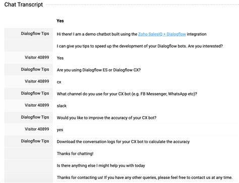chat transcript botflo