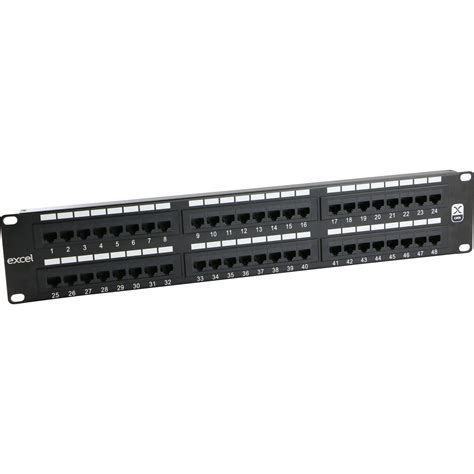 EXCEL CAT PORT U PATCH PANEL BLACK Ictechdistribution Com