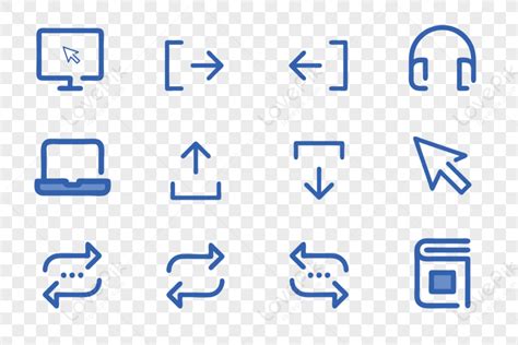 파란색 시스템 아이콘 Png 일러스트 무료 다운로드 Lovepik