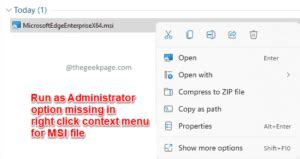 How To Fix Missing Run As Administrator Option For MSI Files On Windows