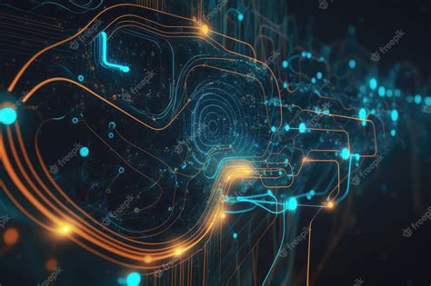 premium photo artificial intelligence big data information flow