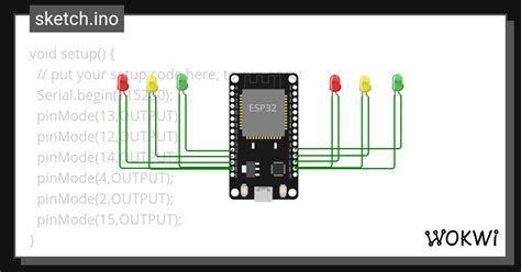Trafficlight Wokwi Esp32 Stm32 Arduino Simulator