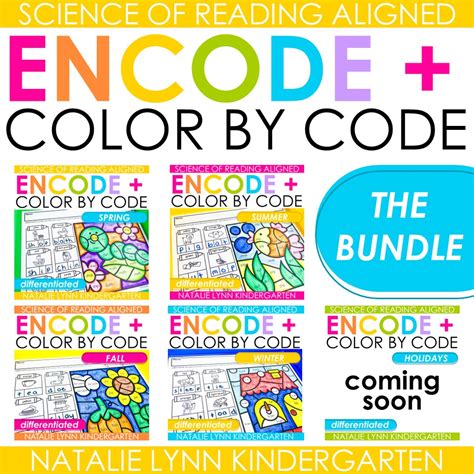 Encode And Color By Code Phonics Worksheets Bundle Science Of Reading
