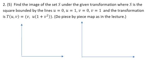Solved Find The Image Of The Set S Under The Given Chegg