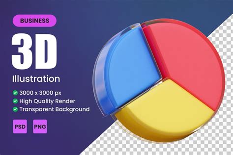 Premium Psd 3d Pie Charts And Diagram Icons Charts And Graphs