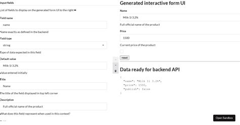 Wysiwyg Form Configuration Codesandbox