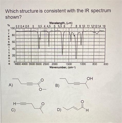 solved which structure is consistent with the ir spectrum