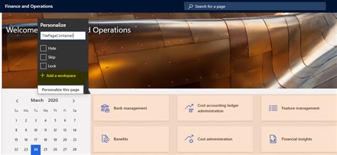Creating Your Own Workspace In Dynamics 365 Finance And Supply Chain Management Stoneridge
