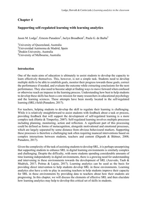 pdf supporting self regulated learning with learning analytics