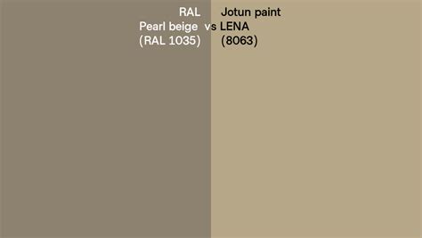 Ral Pearl Beige Ral 1035 Vs Jotun Paint Lena 8063 Side By Side