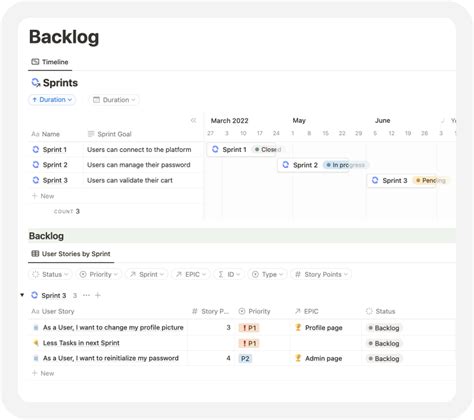 Scrum Template For Notion Jira Alternative