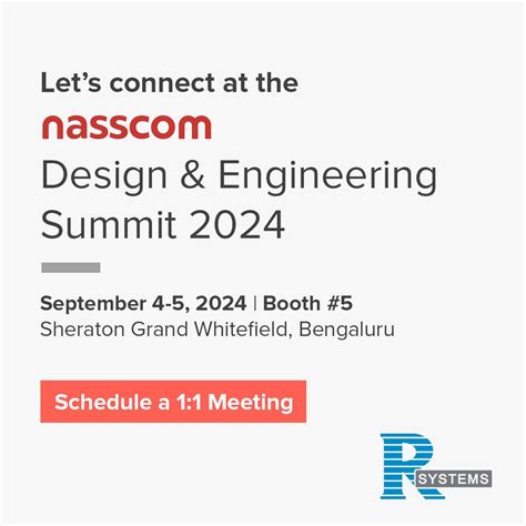 Meet R Systems At The Nasscom Design And Engineering Summit 2024 As The
