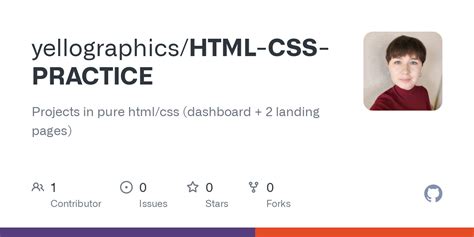 GitHub Yellographics HTML CSS PRACTICE Projects In Pure Html Css Dashboard 2 Landing Pages