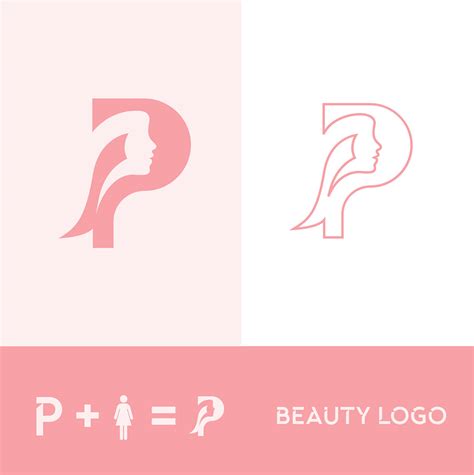 P Letter Feminine Beauty Logo Design Behance