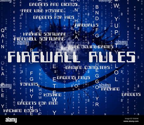 Firewall Rules Representing Firewalls Regulation And Defence Stock Photo Alamy