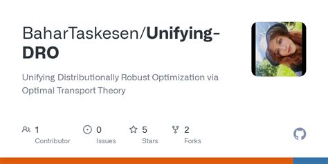 GitHub BaharTaskesen Unifying DRO Unifying Distributionally Robust Optimization Via Optimal