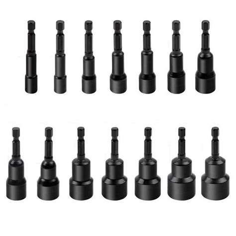 6 19mm Magnetic Nut Screwdriver Deep Socket Adapter 1 4inch Hex Wrench