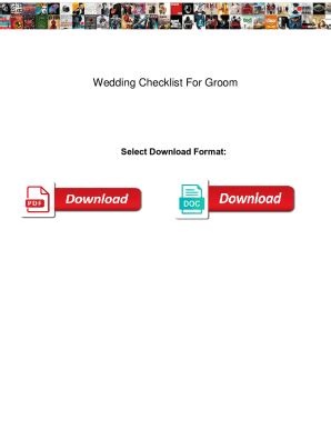 Fillable Online Wedding Checklist For Groom Wedding Checklist For Groom Managing Fax Email