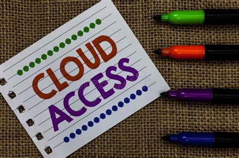 Handwriting Text Writing Cloud Access Concept Meaning Software Tool