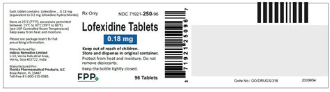 Dailymed Lofexidine Tablet Coated
