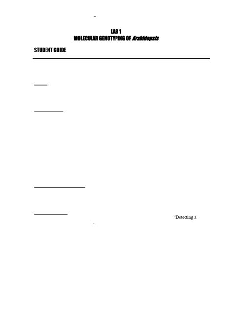 Cs19996genotypingarabidopsis Pdf Agarose Gel Electrophoresis Dna Replication