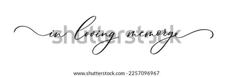 Loving Memory Text Vector Written Elegant Stock Vector Royalty Free 2257096967 Shutterstock