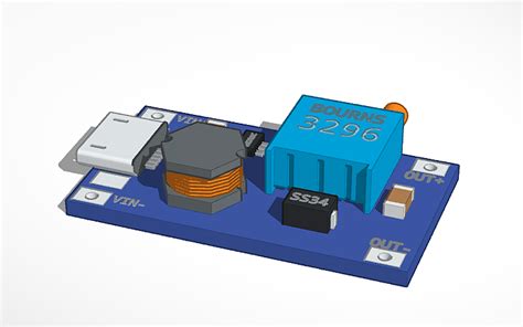 3d Design Copy Of Micro Usb Mt3608 Module Tinkercad