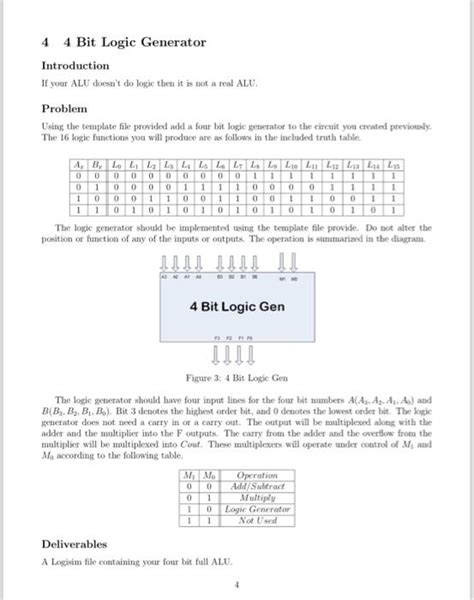 Solved 44 Bit Logic Generator Introduction If Your Alu