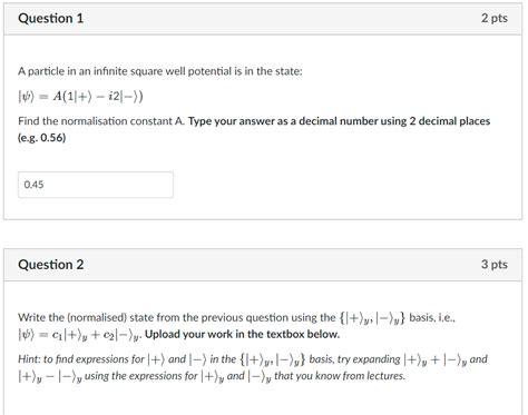 Solved A Particle In An Infinite Square Well Potential Is In