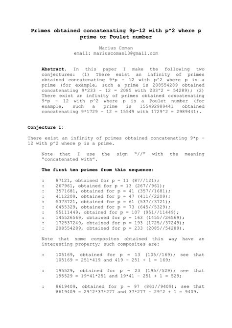 pdf primes obtained concatenating 9p 12 with p 2 where p prime or