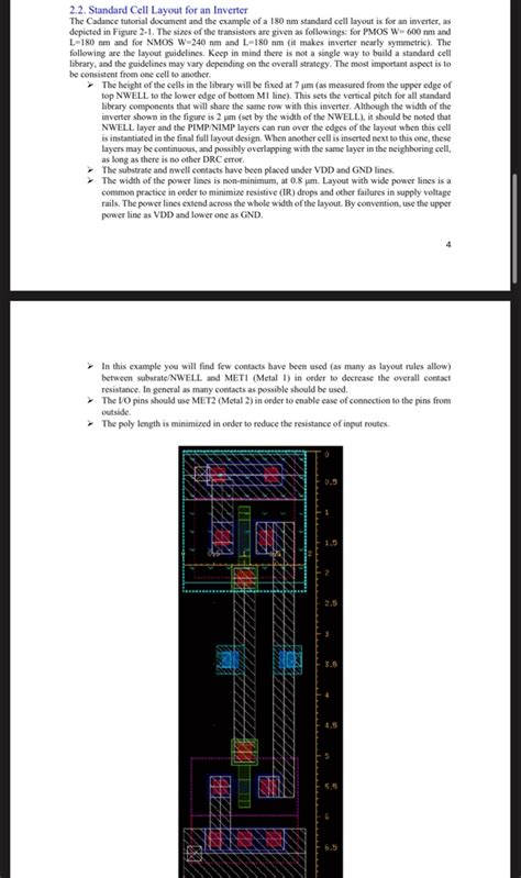 22 Standard Cell Layout For An Inverter The Cadence Tutorial Document And The Example Of A 180nm